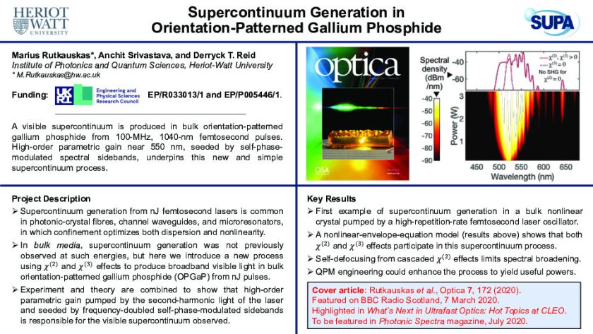 Supercontinuum Generation in Orientation-Patterned Gallium Phosphide | Scottish Universities ...